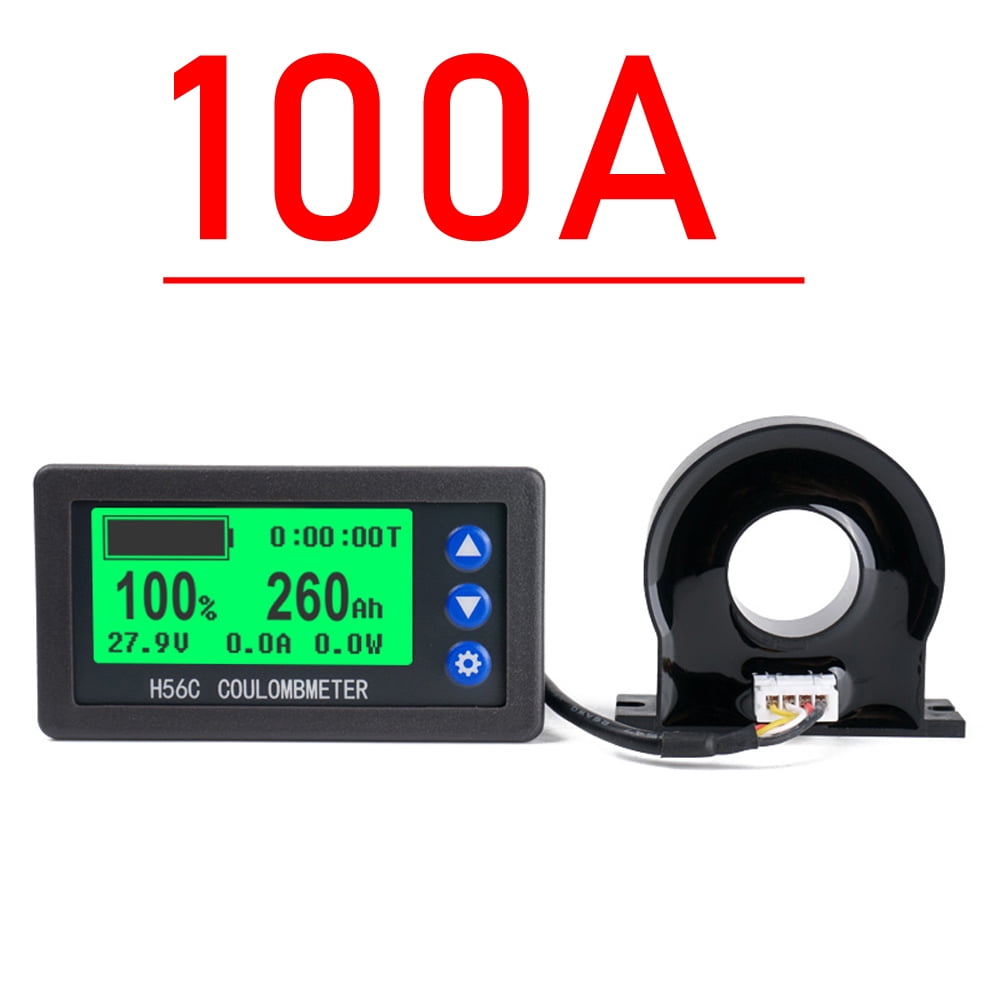 Battery Monitor DC 8-100V 100A 200A 300A 400A Lifepo4 lead-acid Li-ion ...