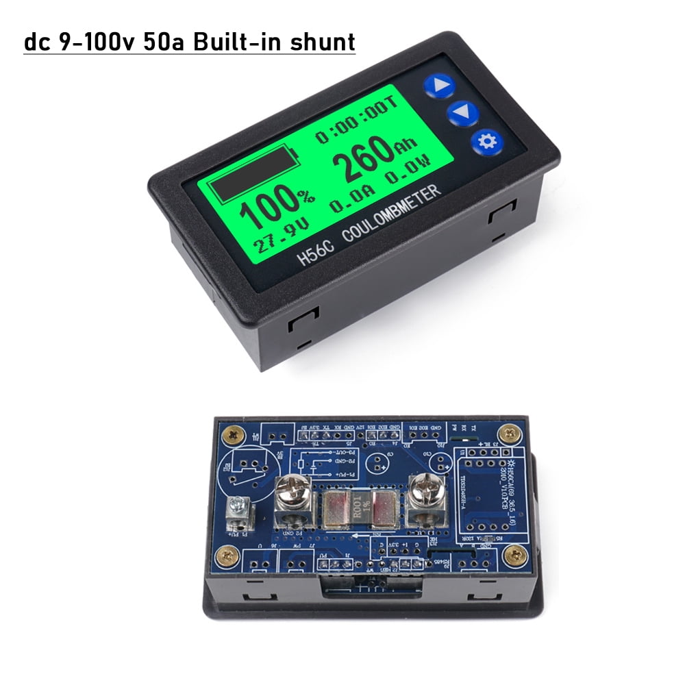 Battery Monitor DC 8-100V 100A 200A 300A 400A Lifepo4 lead-acid Li-ion ...