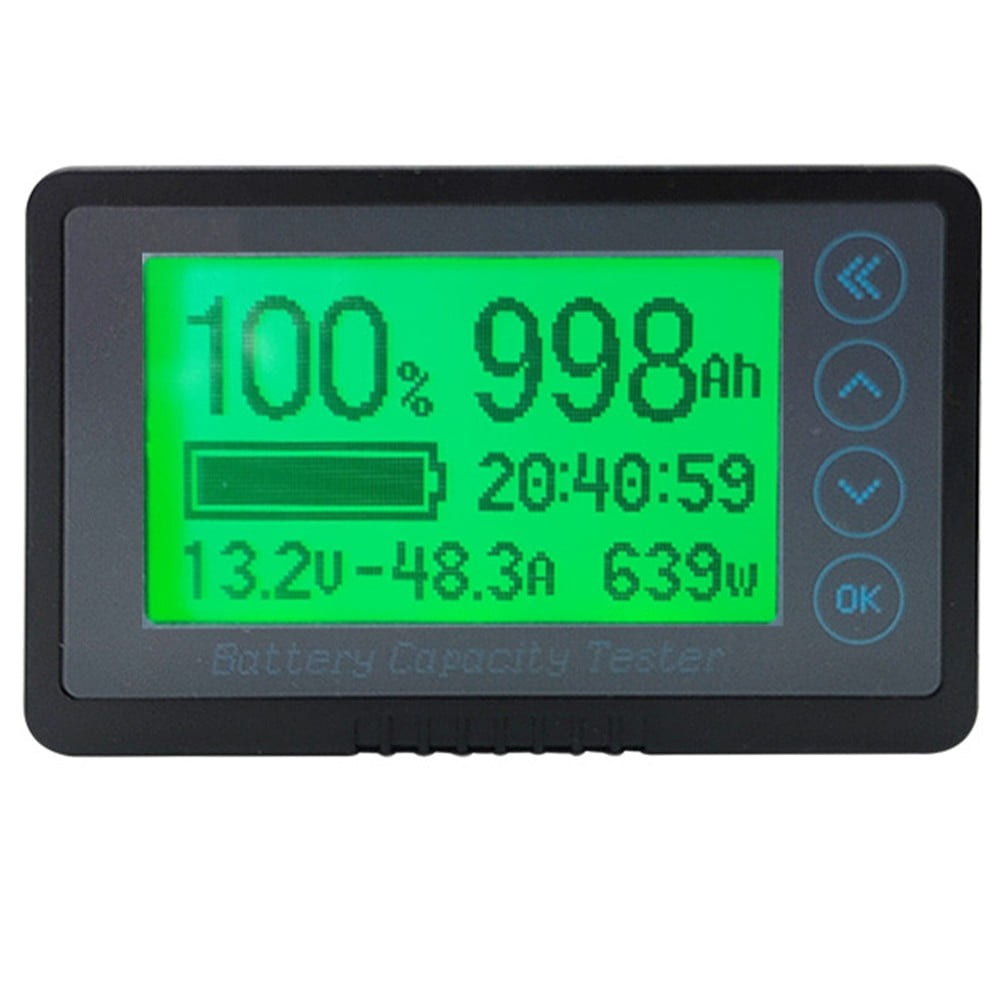 Battery Monitor Meter Caravan RV LCD Display Battery Capacity Tester 8 ...