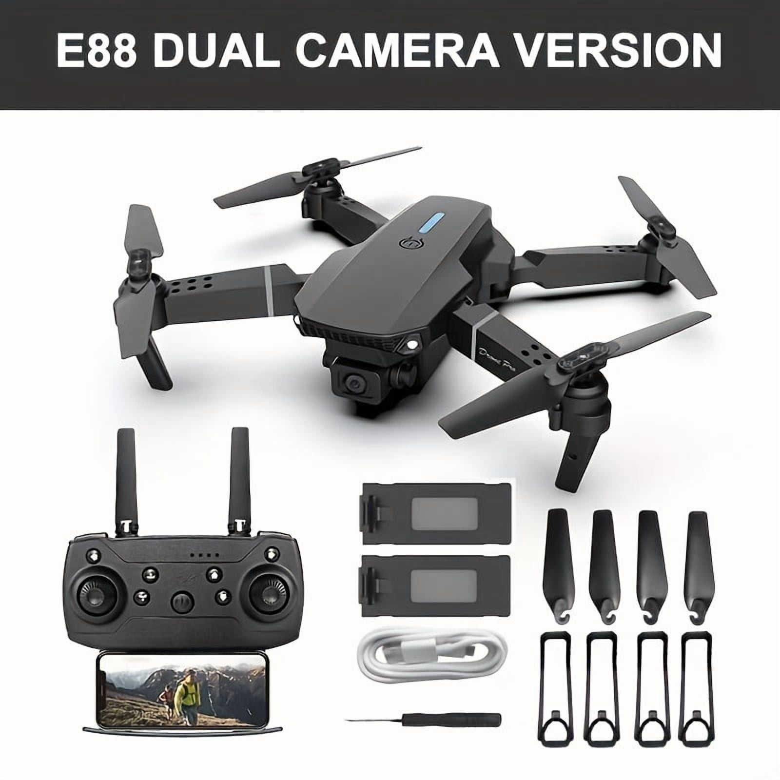 Battery, One Battery/ Two Batteries/ Three Batteries E88 Drone With ...
