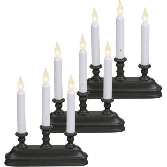 Battery Operated 10 inch Window Candles with Tilt to Change Flame Color ...