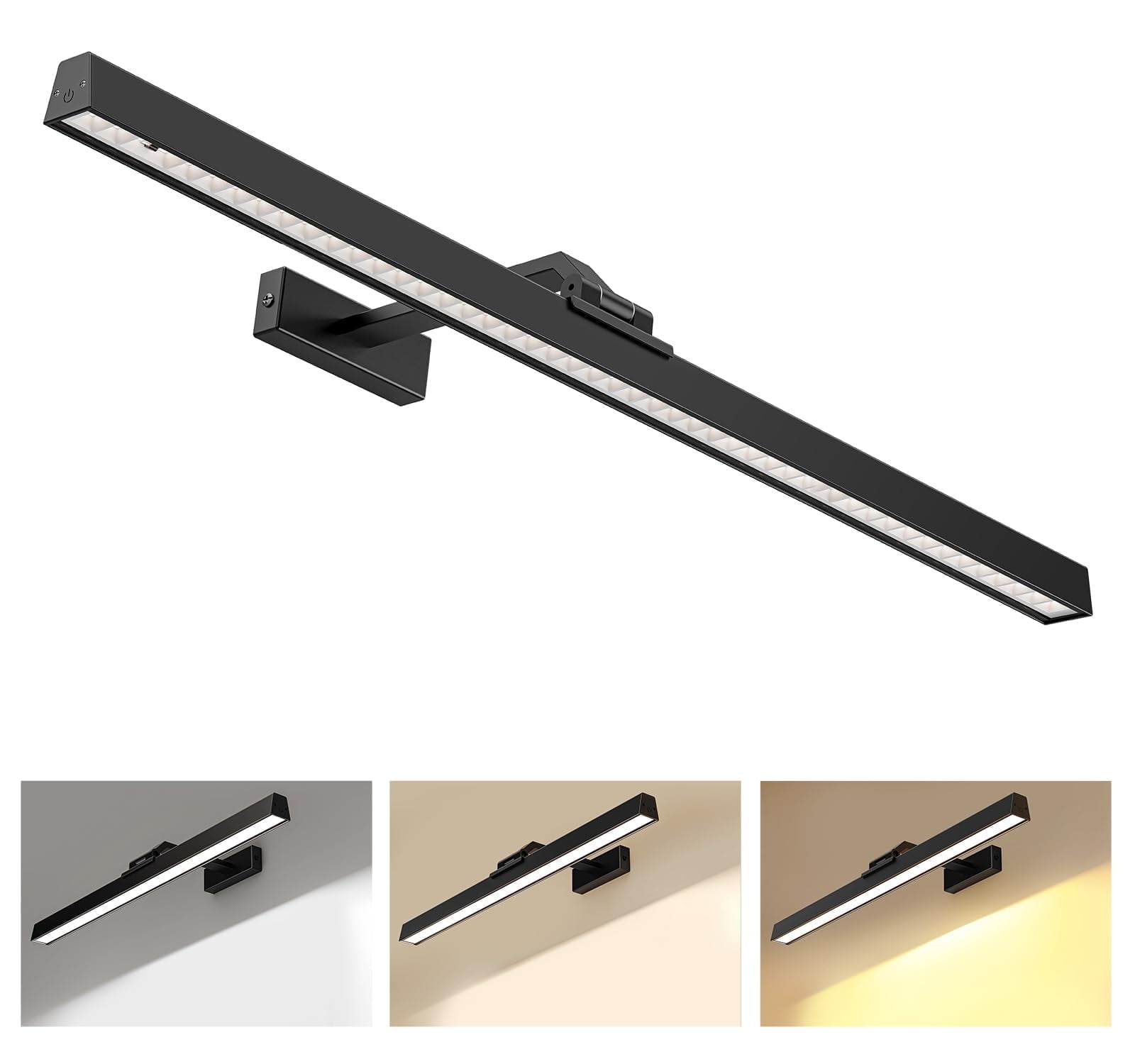 Afyuol Wireless LED Picture Light 60cm Rechargeable Dimmable Wall Lamp ...