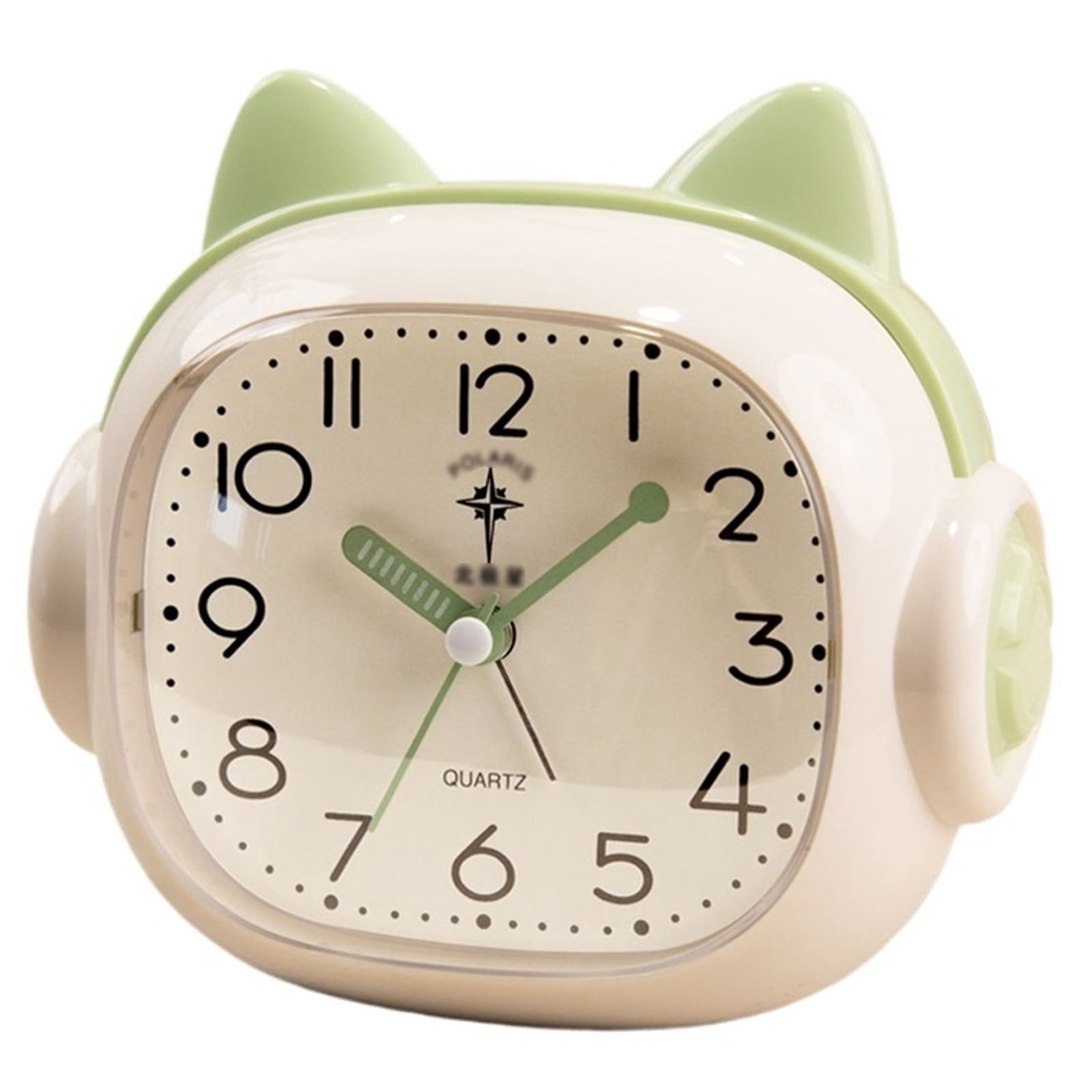 Battery Operated Alarm Clock with Night Light, No Ticking Analog Quartz ...