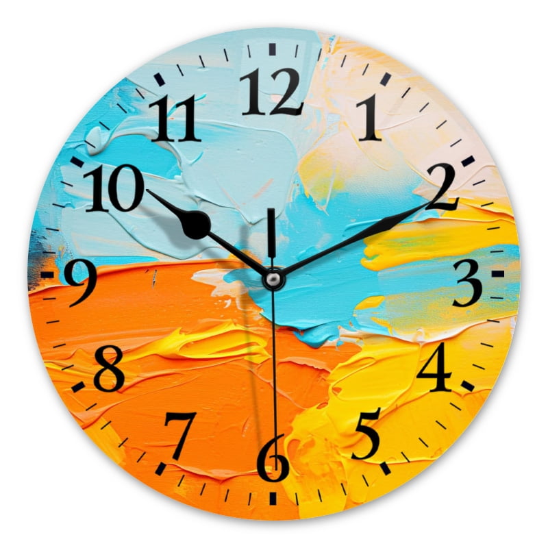 Battery Operated Analog Wall Clocks Non-Ticking Silent Modern Clock ...