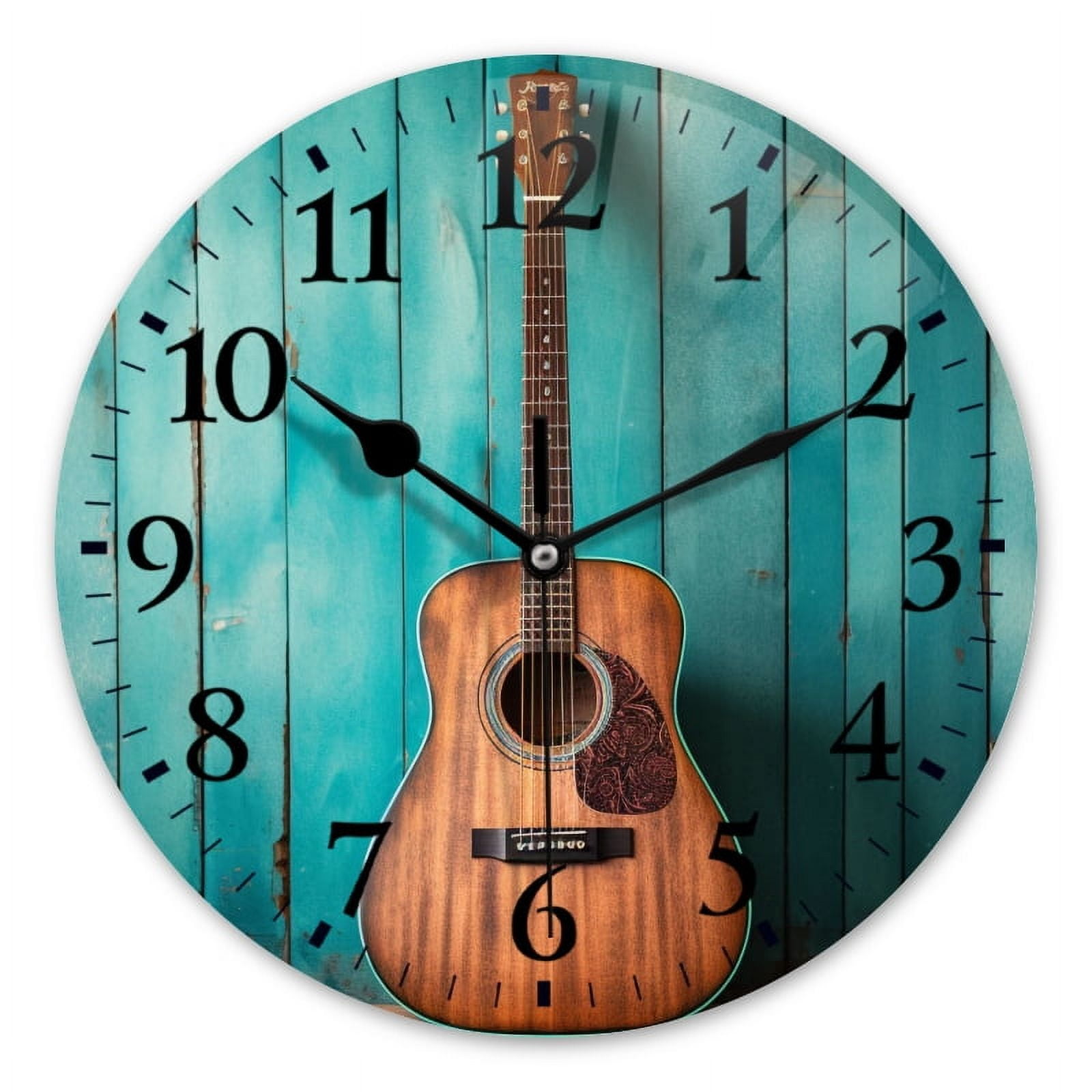 Battery Operated Analog Wall Clocks Non-Ticking Silent Modern Clock ...