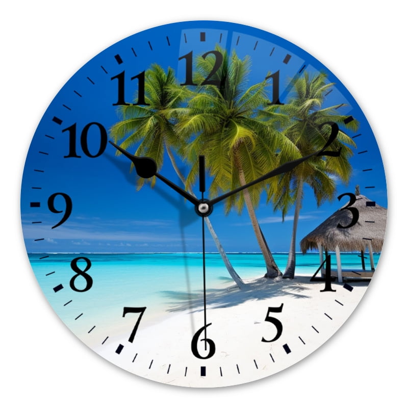 Battery Operated Analog Wall Clocks Non-Ticking Silent Modern Clock ...
