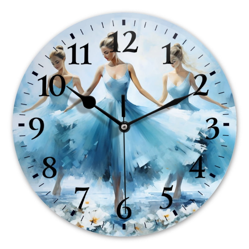 Battery Operated Analog Wall Clocks Non-Ticking Silent Modern Clock ...
