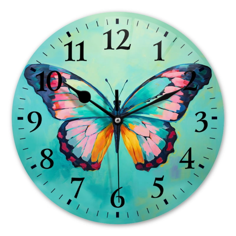 Battery Operated Analog Wall Clocks Non-Ticking Silent Modern Clock ...