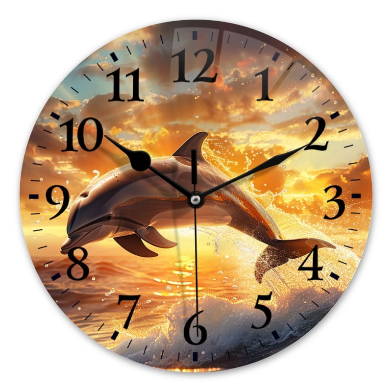 Battery Operated Analog Wall Clocks Non-Ticking Silent Modern Clock ...