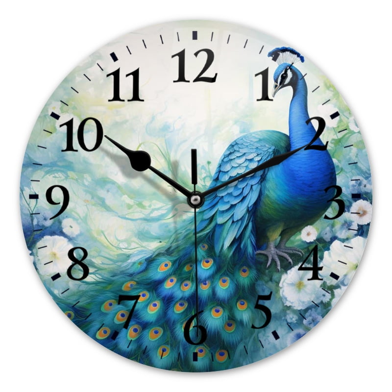 Battery Operated Analog Wall Clocks Non-Ticking Silent Modern Clock ...