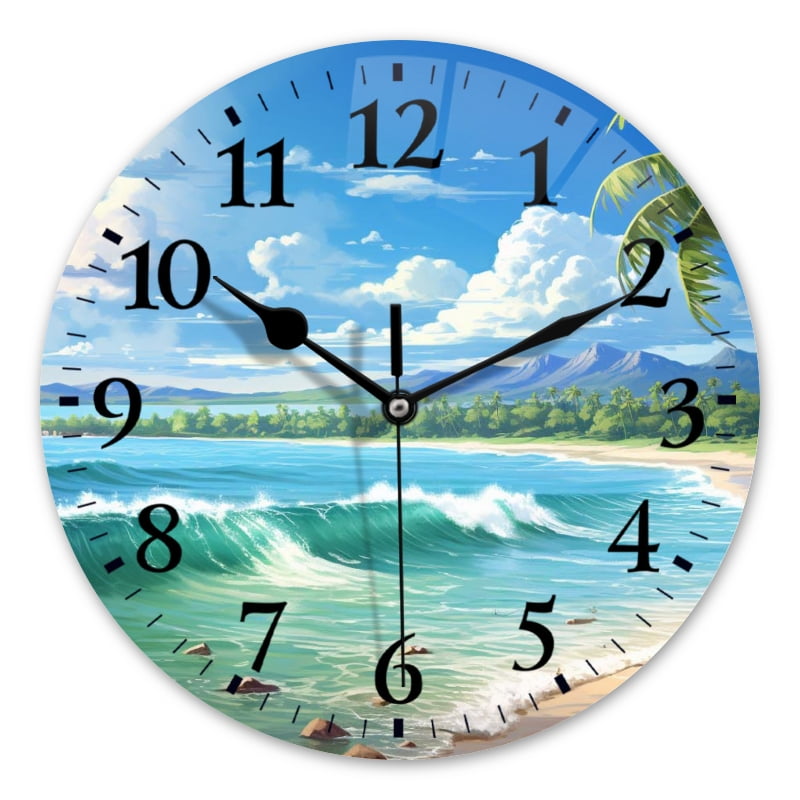 Battery Operated Analog Wall Clocks Non-Ticking Silent Modern Clock Decorative for Home,Office ...