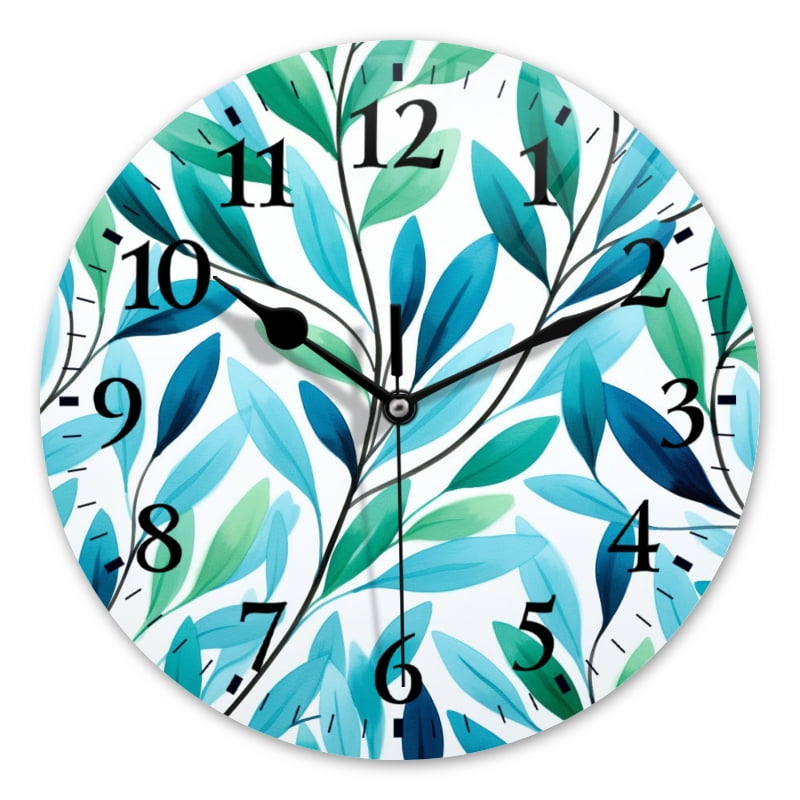 Battery Operated Analog Wall Clocks Non-Ticking Silent Modern Clock ...