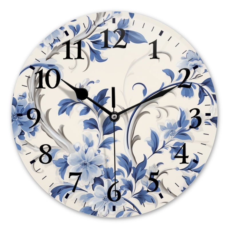 Battery Operated Analog Wall Clocks Non-Ticking Silent Modern Clock ...
