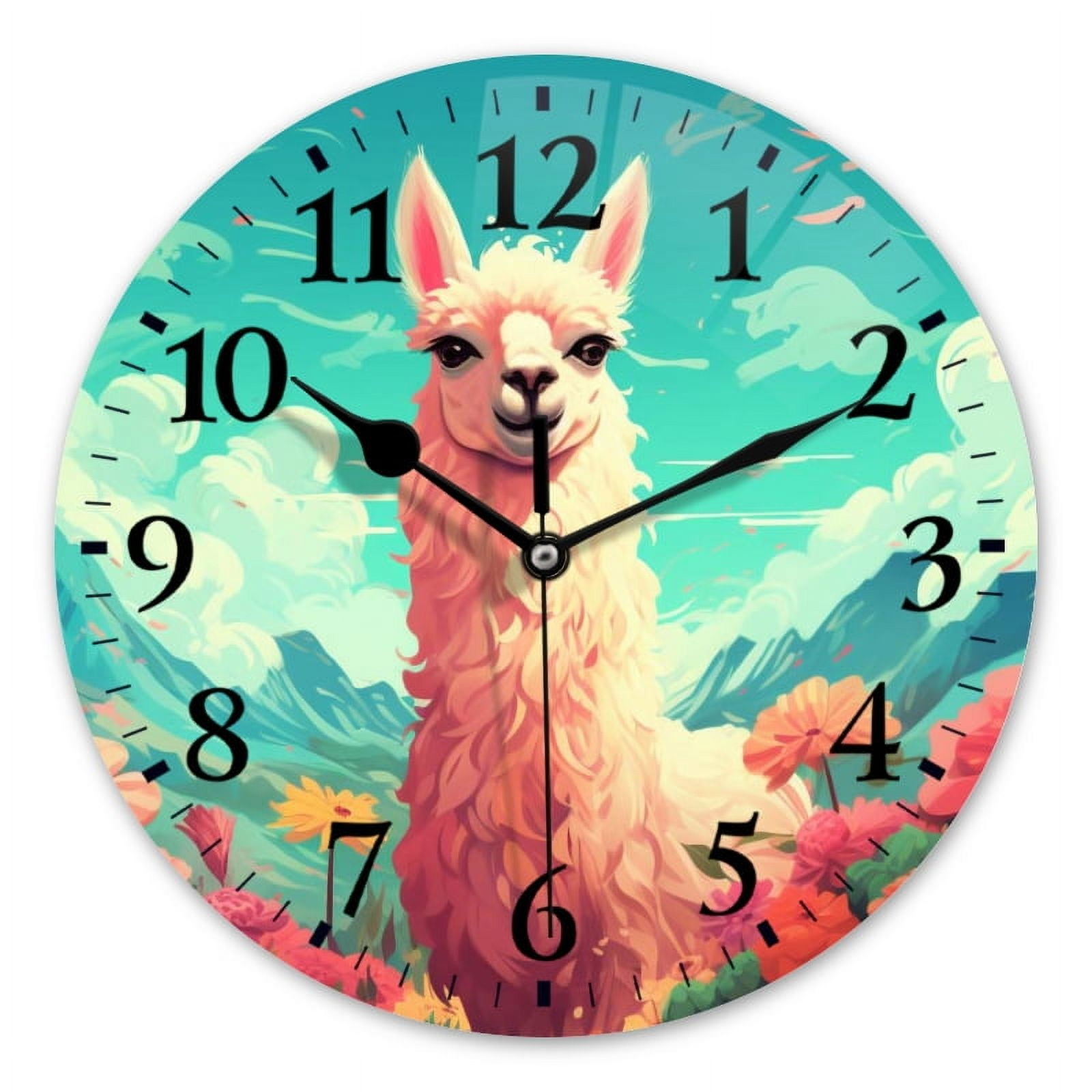 Battery Operated Analog Wall Clocks Non-Ticking Silent Modern Clock ...