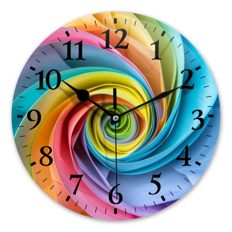 Battery Operated Analog Wall Clocks Non-Ticking Silent Modern Clock ...
