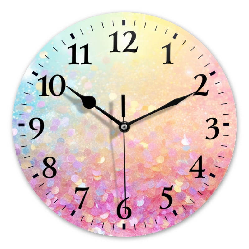 Battery Operated Analog Wall Clocks Non-Ticking Silent Modern Clock ...