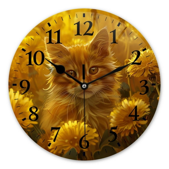 Battery Operated Analog Wall Clocks Non-Ticking Silent Modern Clock ...