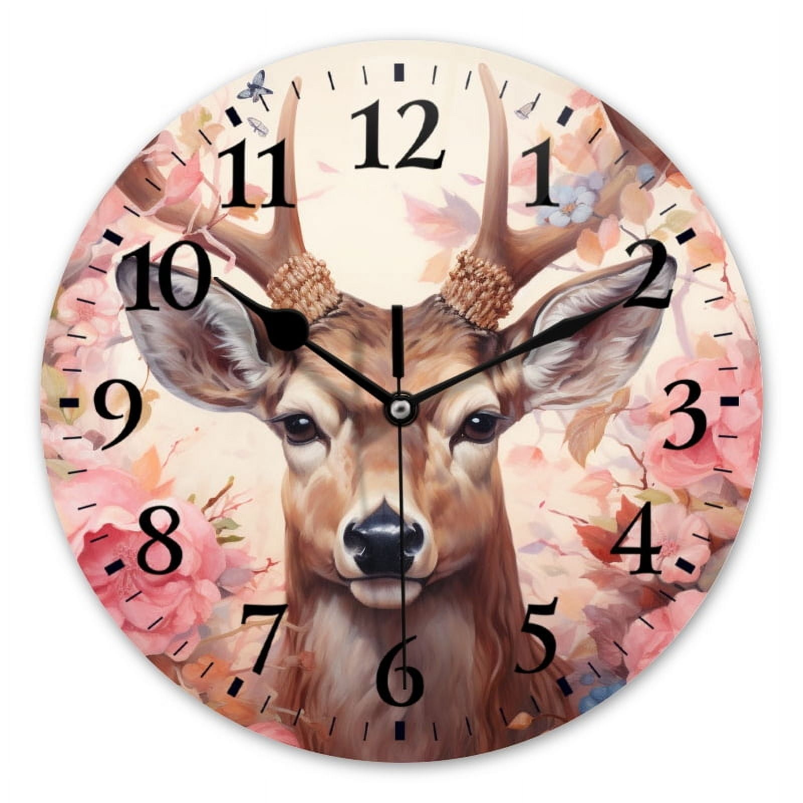 Battery Operated Analog Wall Clocks Non-Ticking Silent Modern Clock ...