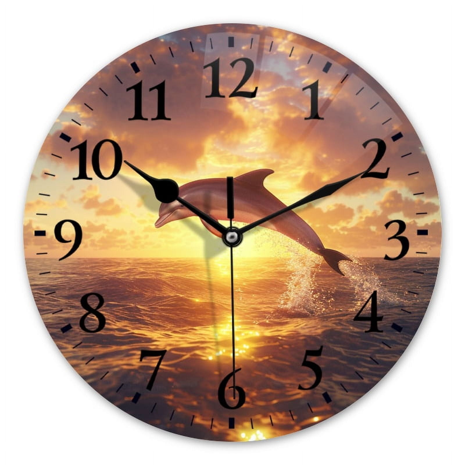 Battery Operated Analog Wall Clocks Non-Ticking Silent Modern Clock ...