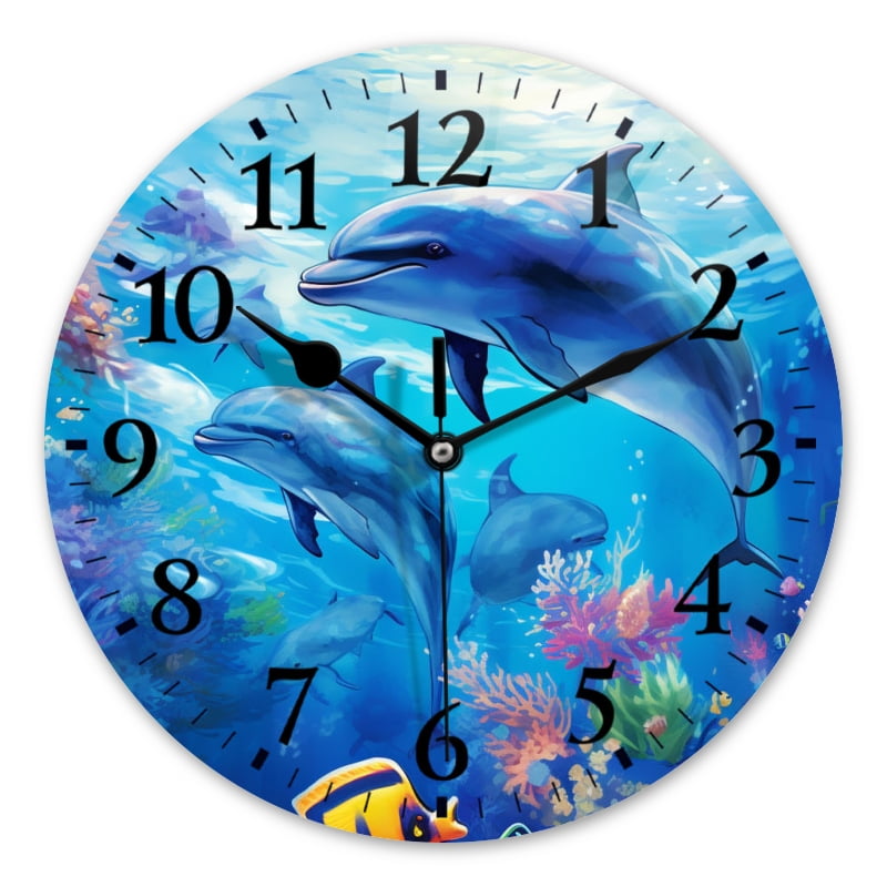 Battery Operated Analog Wall Clocks Non-Ticking Silent Modern Clock ...