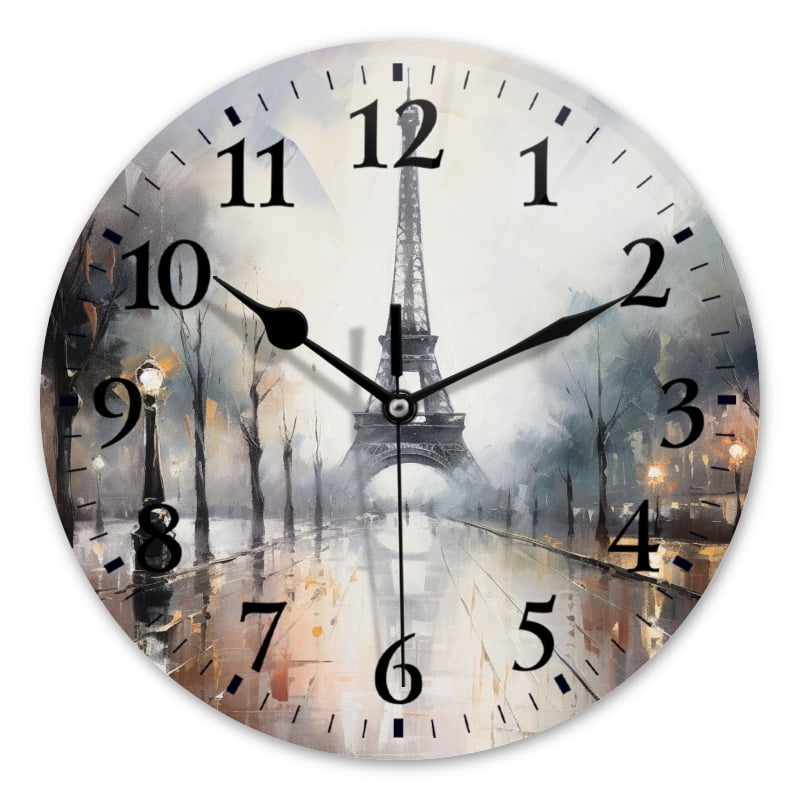 Battery Operated Analog Wall Clocks Non-Ticking Silent Modern Clock ...