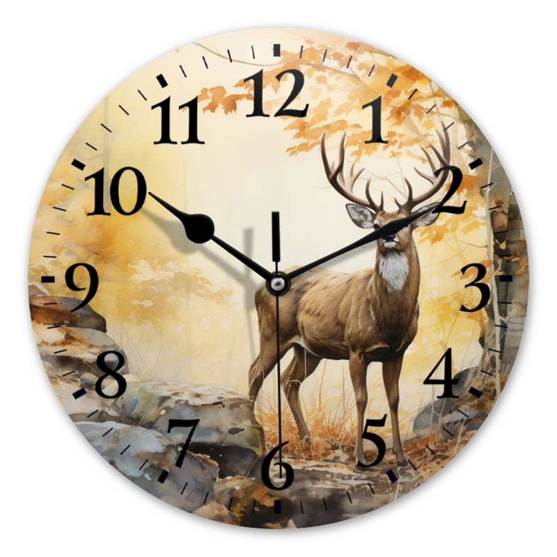 Battery Operated Analog Wall Clocks Non-Ticking Silent Modern Clock ...