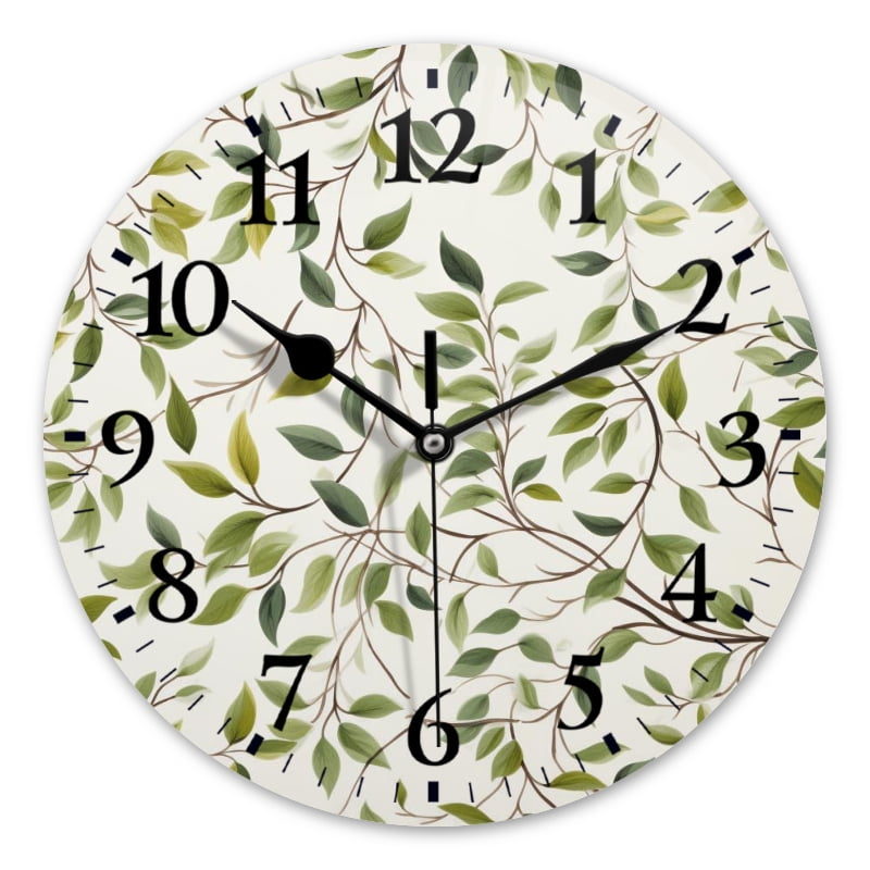 Battery Operated Analog Wall Clocks Non-Ticking Silent Modern Clock ...