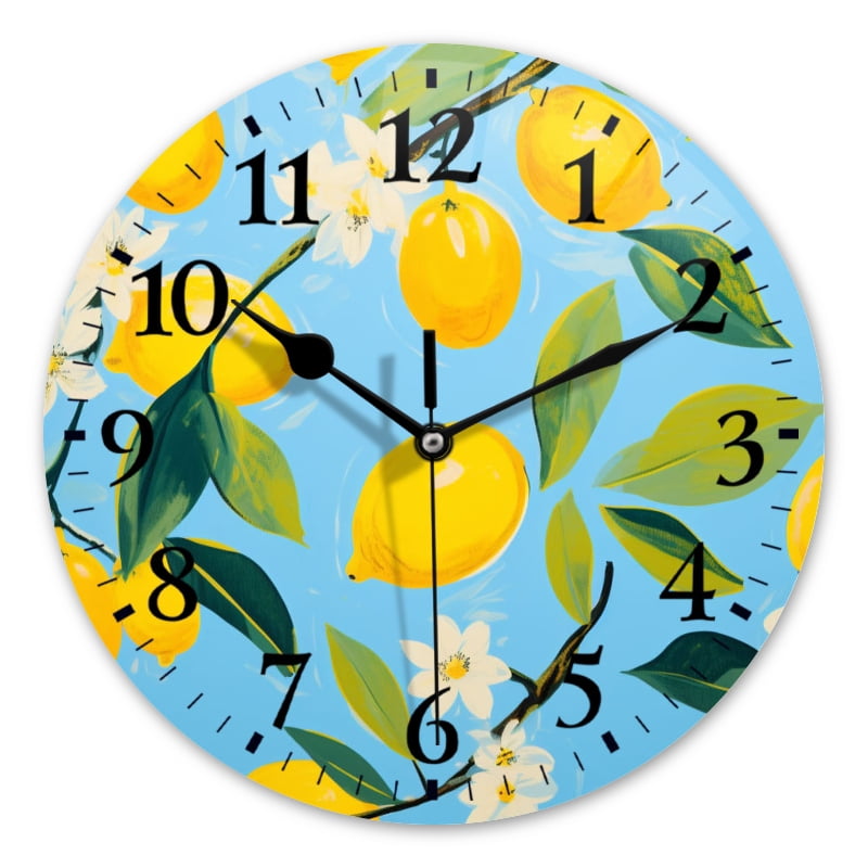 Battery Operated Analog Wall Clocks Non-Ticking Silent Modern Clock ...