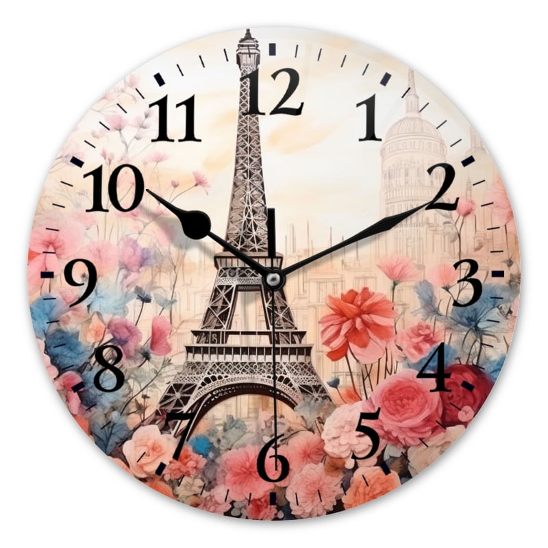 Battery Operated Analog Wall Clocks Non-Ticking Silent Modern Clock ...