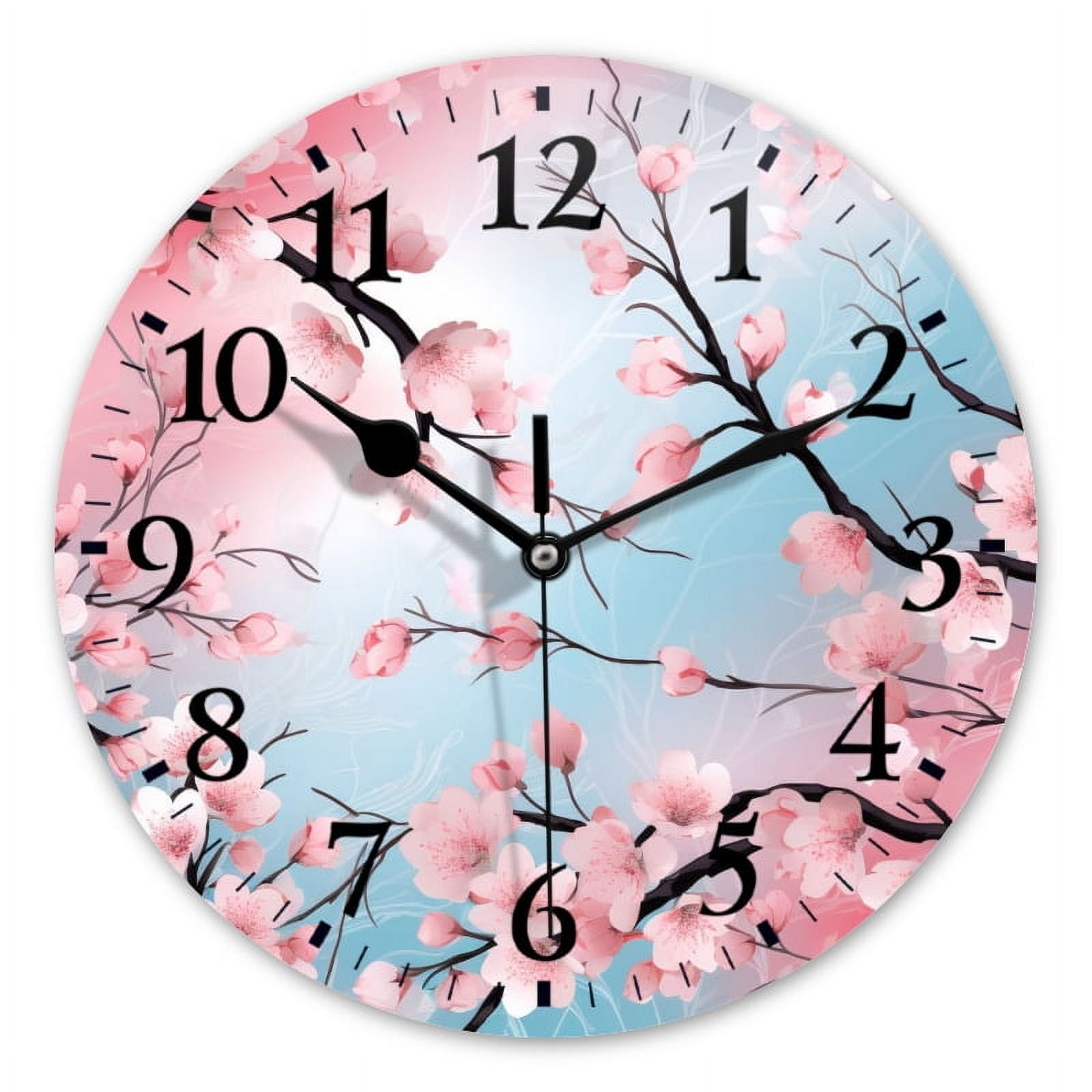 Battery Operated Analog Wall Clocks Non-Ticking Silent Modern Clock ...