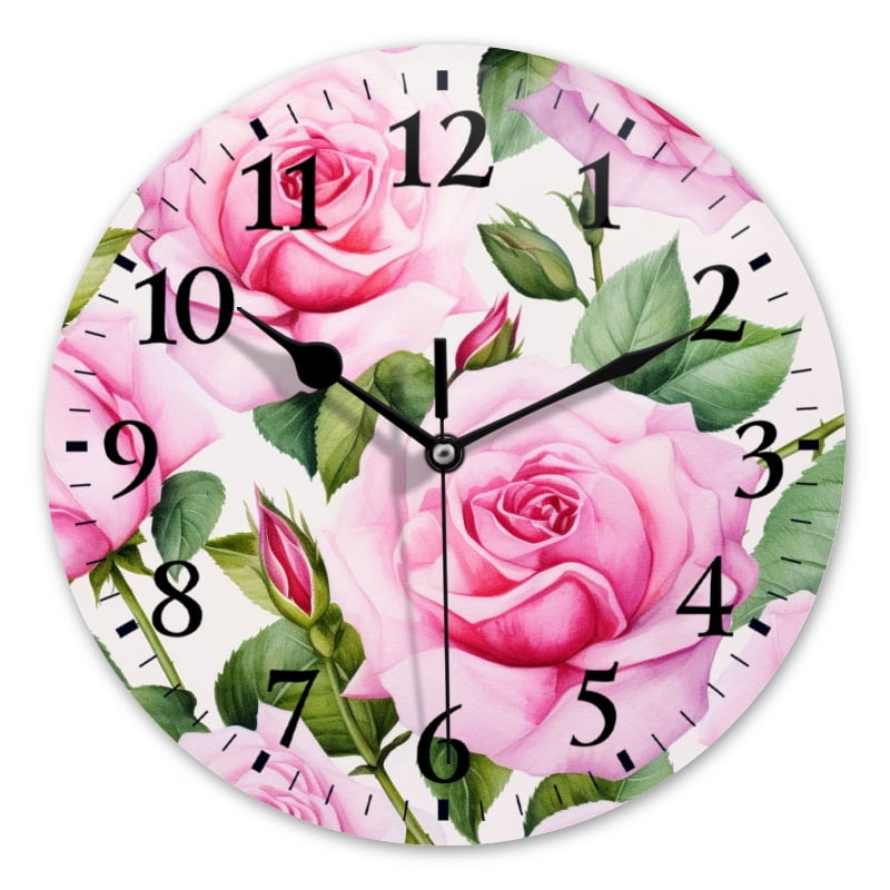 Battery Operated Analog Wall Clocks Non-Ticking Silent Modern Clock ...