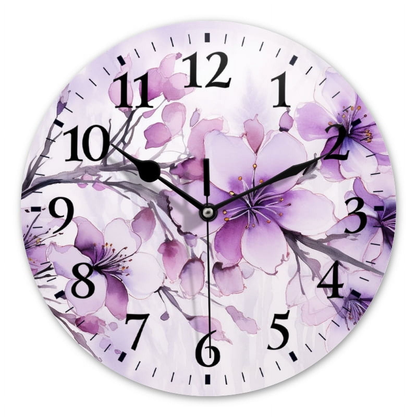 Battery Operated Analog Wall Clocks Non-Ticking Silent Modern Clock Decorative for Home,Office ...