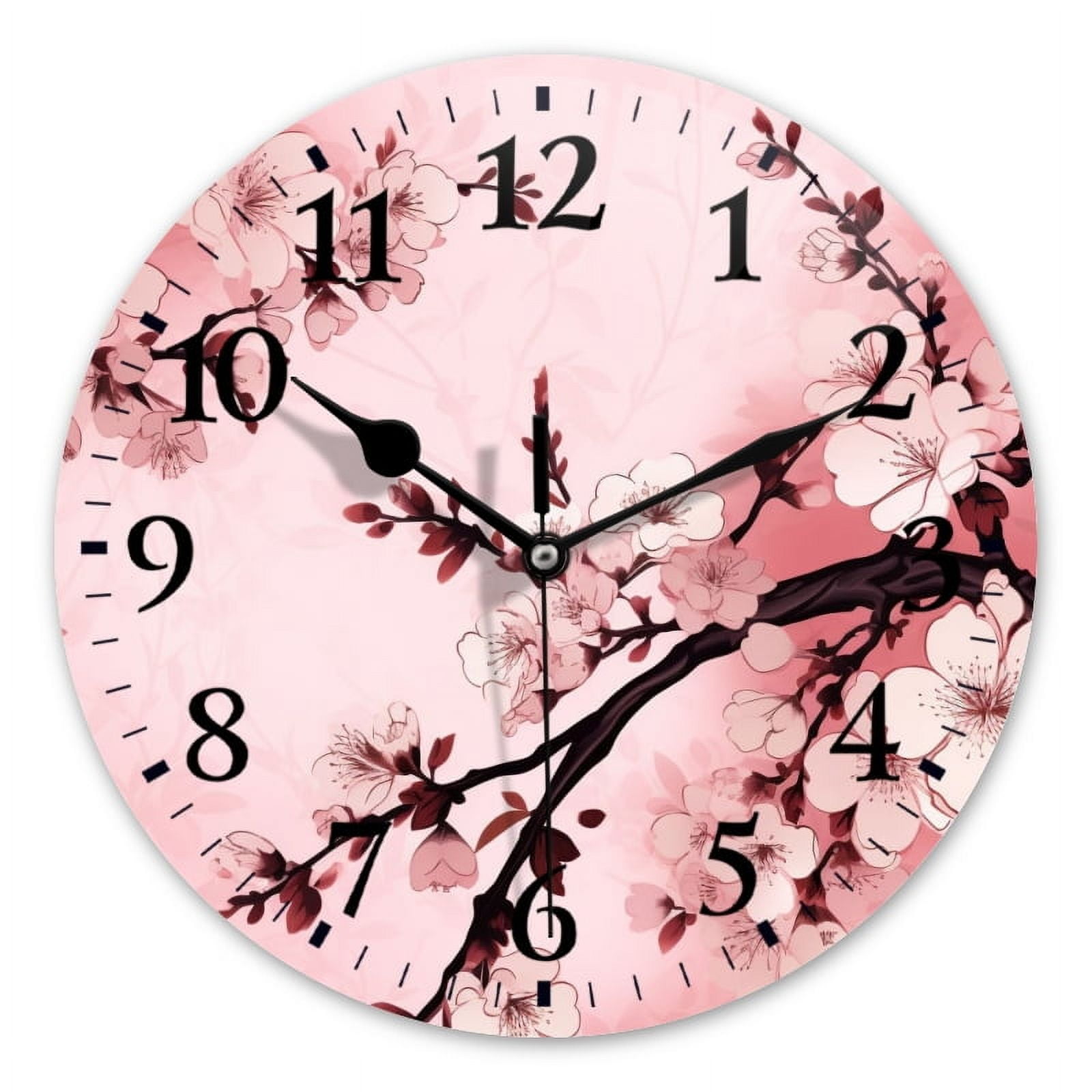 Battery Operated Analog Wall Clocks Non-Ticking Silent Modern Clock ...