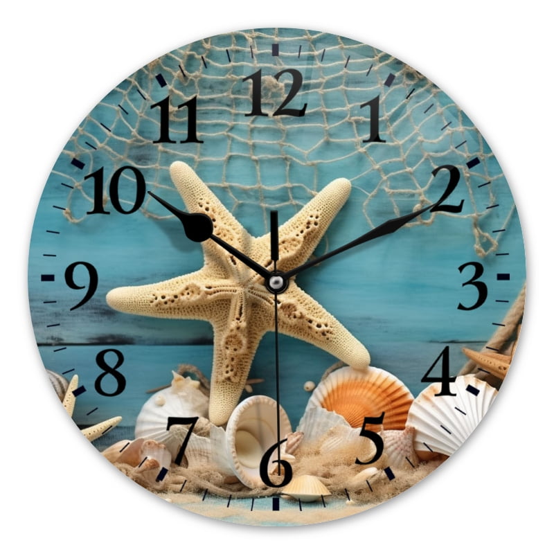 Battery Operated Analog Wall Clocks Non-Ticking Silent Modern Clock ...