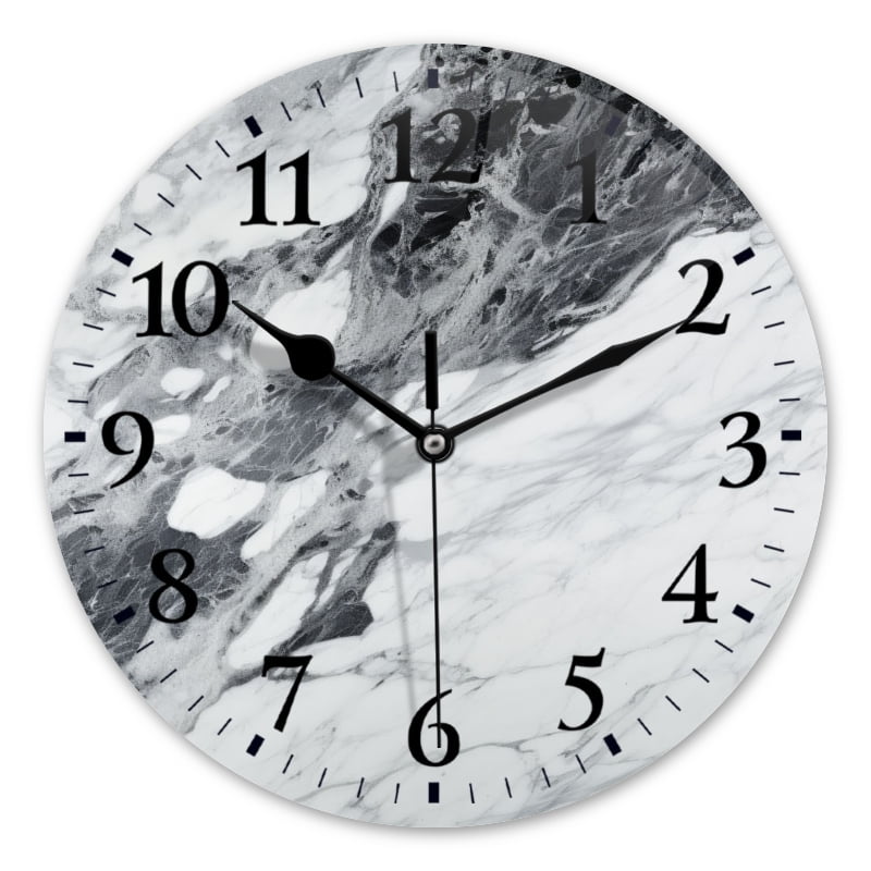 Battery Operated Analog Wall Clocks Non-Ticking Silent Modern Clock ...