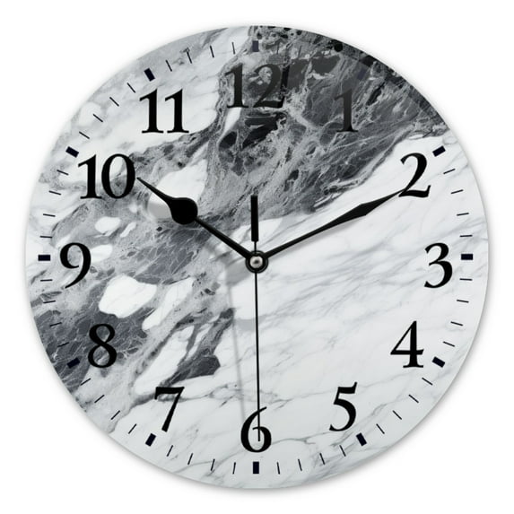 Battery Operated Analog Wall Clocks Non-Ticking Silent Modern Clock ...