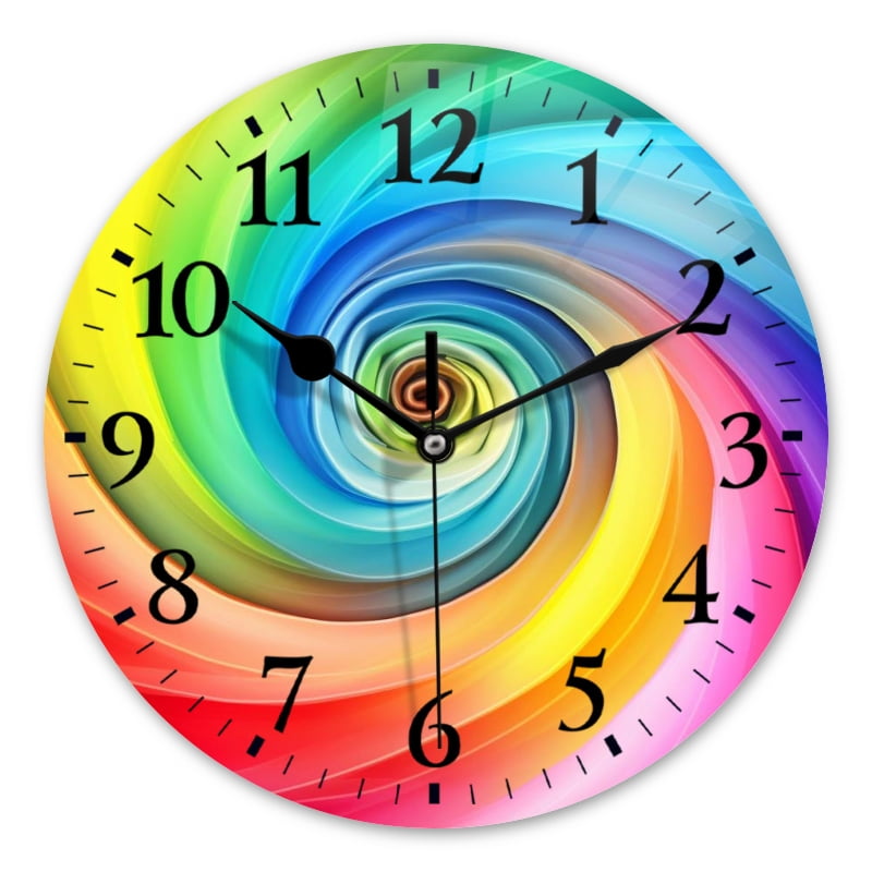 Battery Operated Analog Wall Clocks Non-Ticking Silent Modern Clock ...