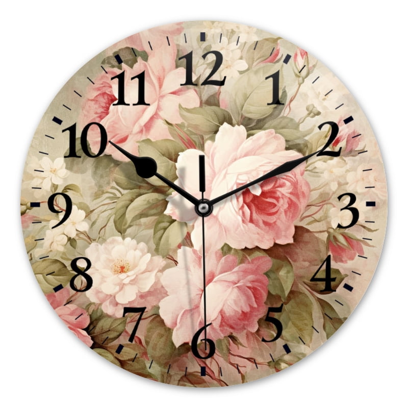Battery Operated Analog Wall Clocks Non-Ticking Silent Modern Clock ...