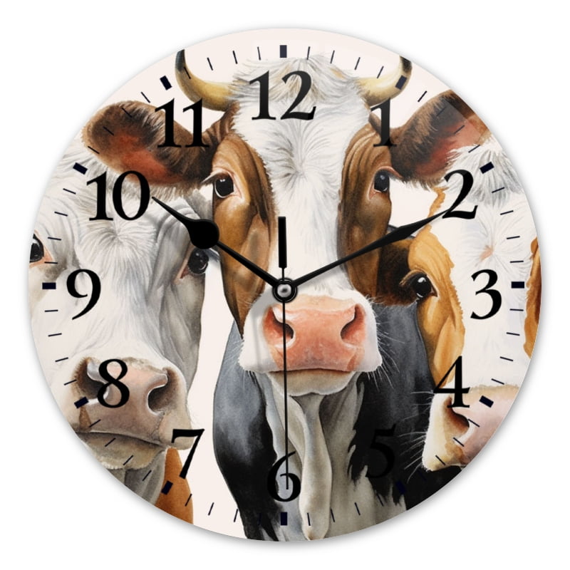 Battery Operated Analog Wall Clocks Non-Ticking Silent Modern Clock ...