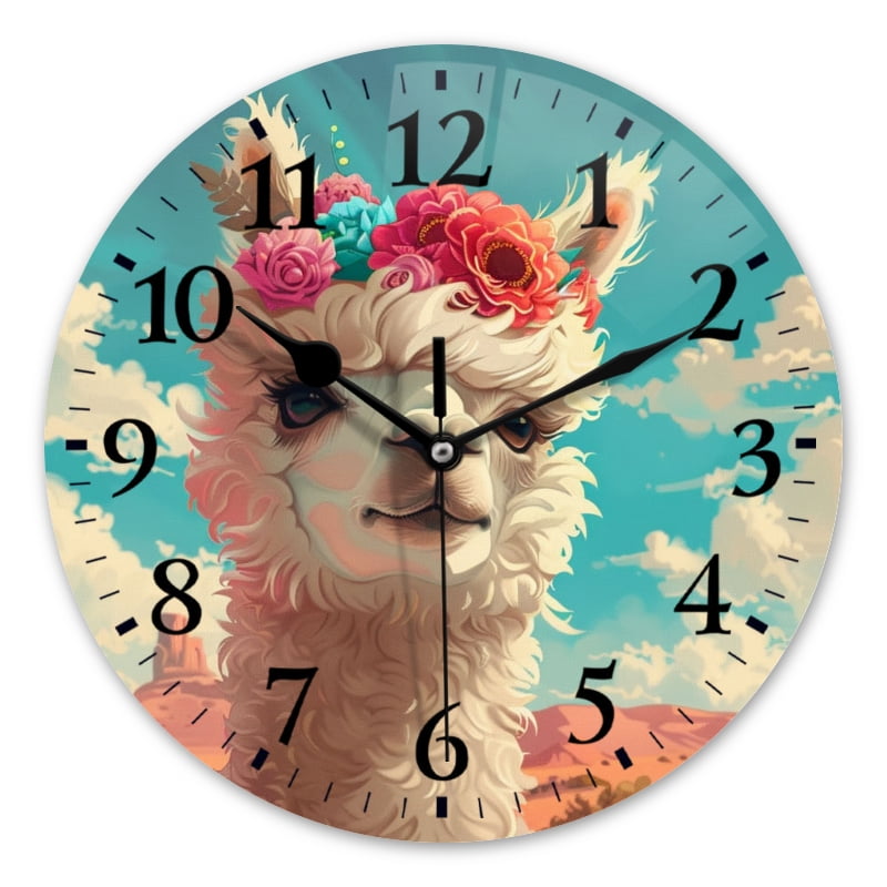 Battery Operated Analog Wall Clocks Non-Ticking Silent Modern Clock ...