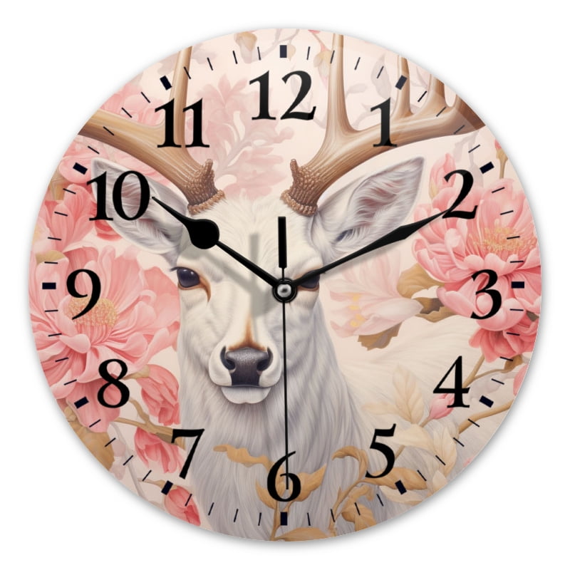 Battery Operated Analog Wall Clocks Non-Ticking Silent Modern Clock ...