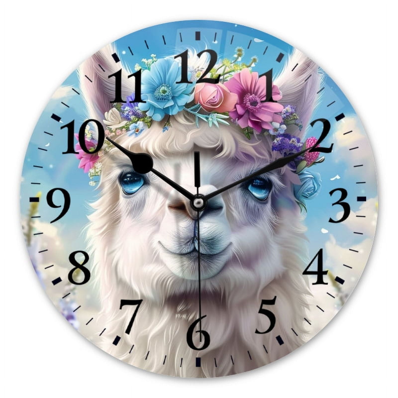 Battery Operated Analog Wall Clocks Non-Ticking Silent Modern Clock ...