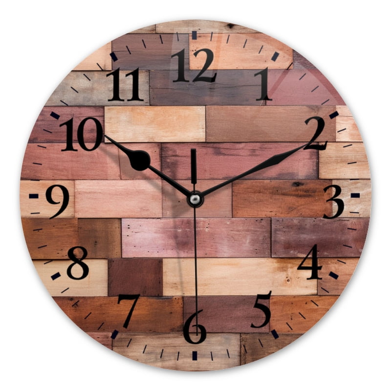 Battery Operated Analog Wall Clocks Non-Ticking Silent Modern Clock ...