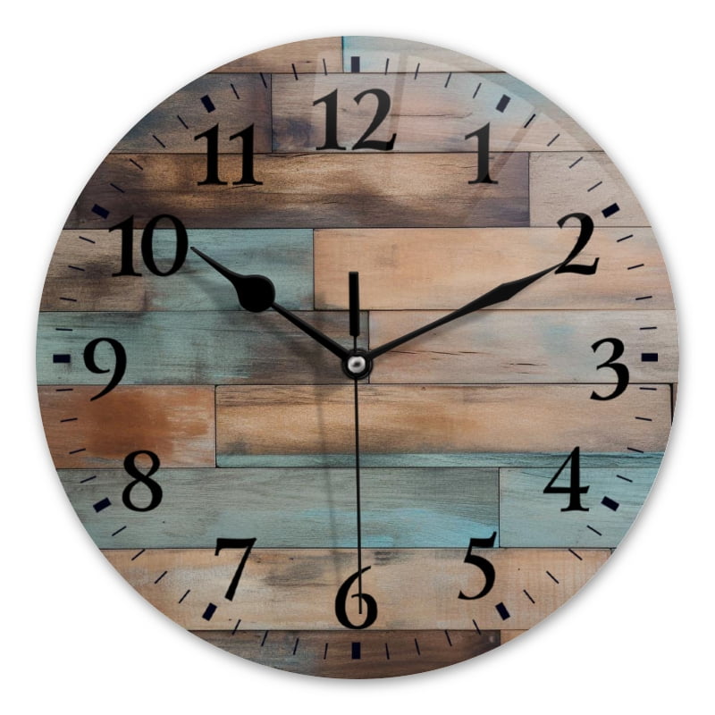 Battery Operated Analog Wall Clocks Non-Ticking Silent Modern Clock ...