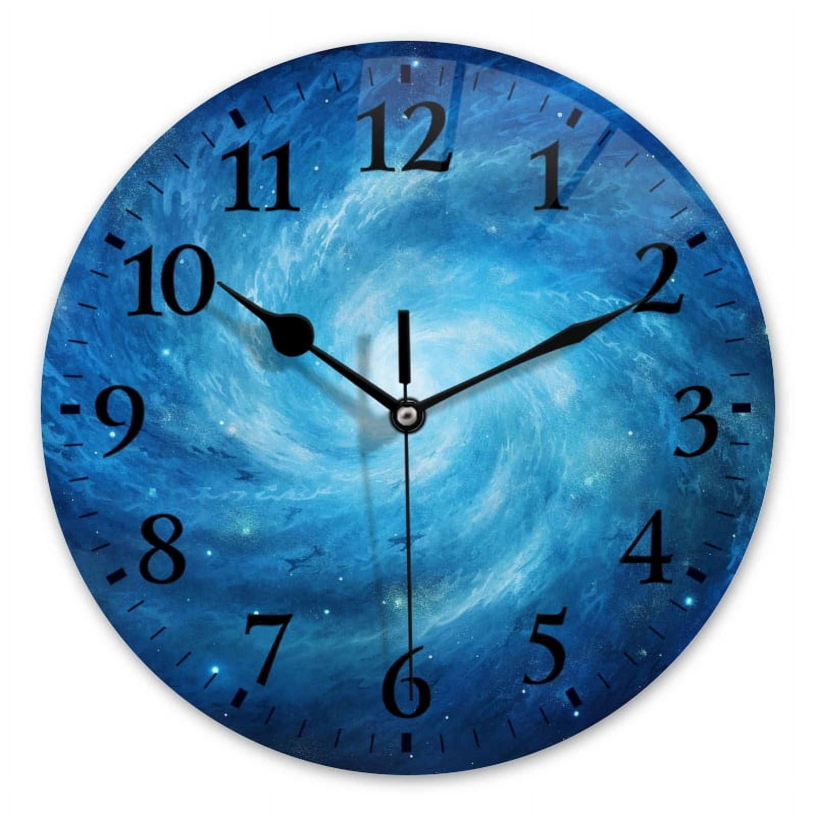 Battery Operated Analog Wall Clocks Non-Ticking Silent Modern Clock ...