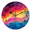 Analog Round Wall Clocks Non-Ticking Silent Battery Operated Clocks ...