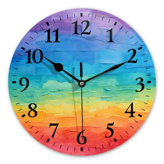 Battery Operated Analog Wall Clocks Non-Ticking Silent Modern Clock ...