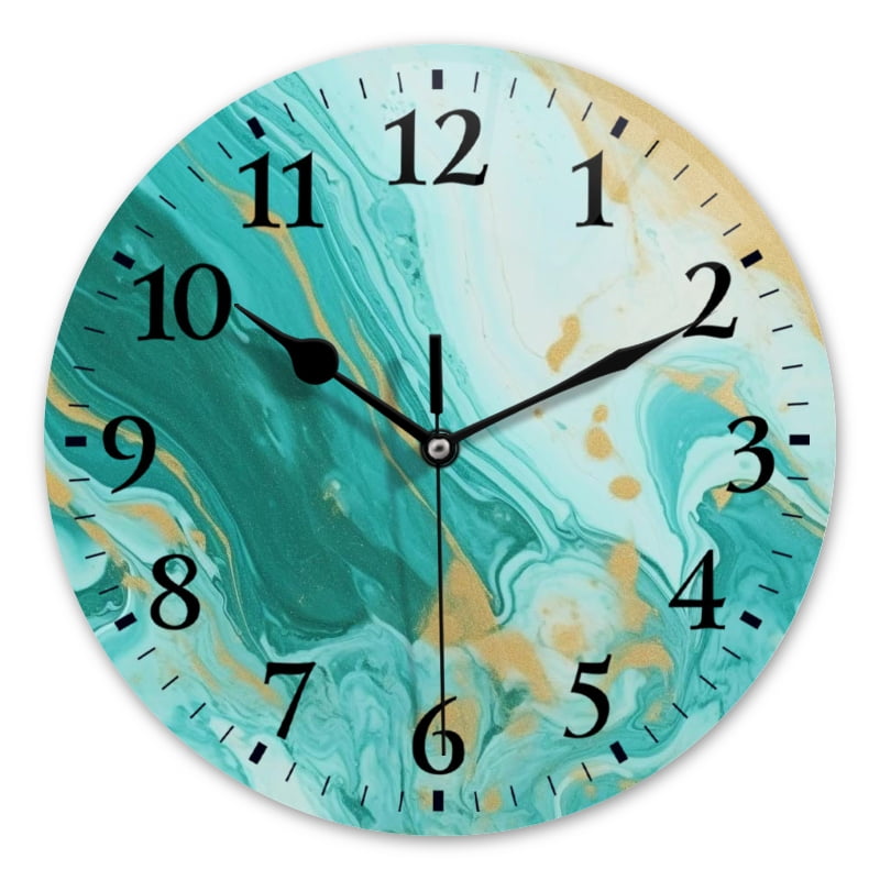 Battery Operated Analog Wall Clocks Non-Ticking Silent Modern Clock ...
