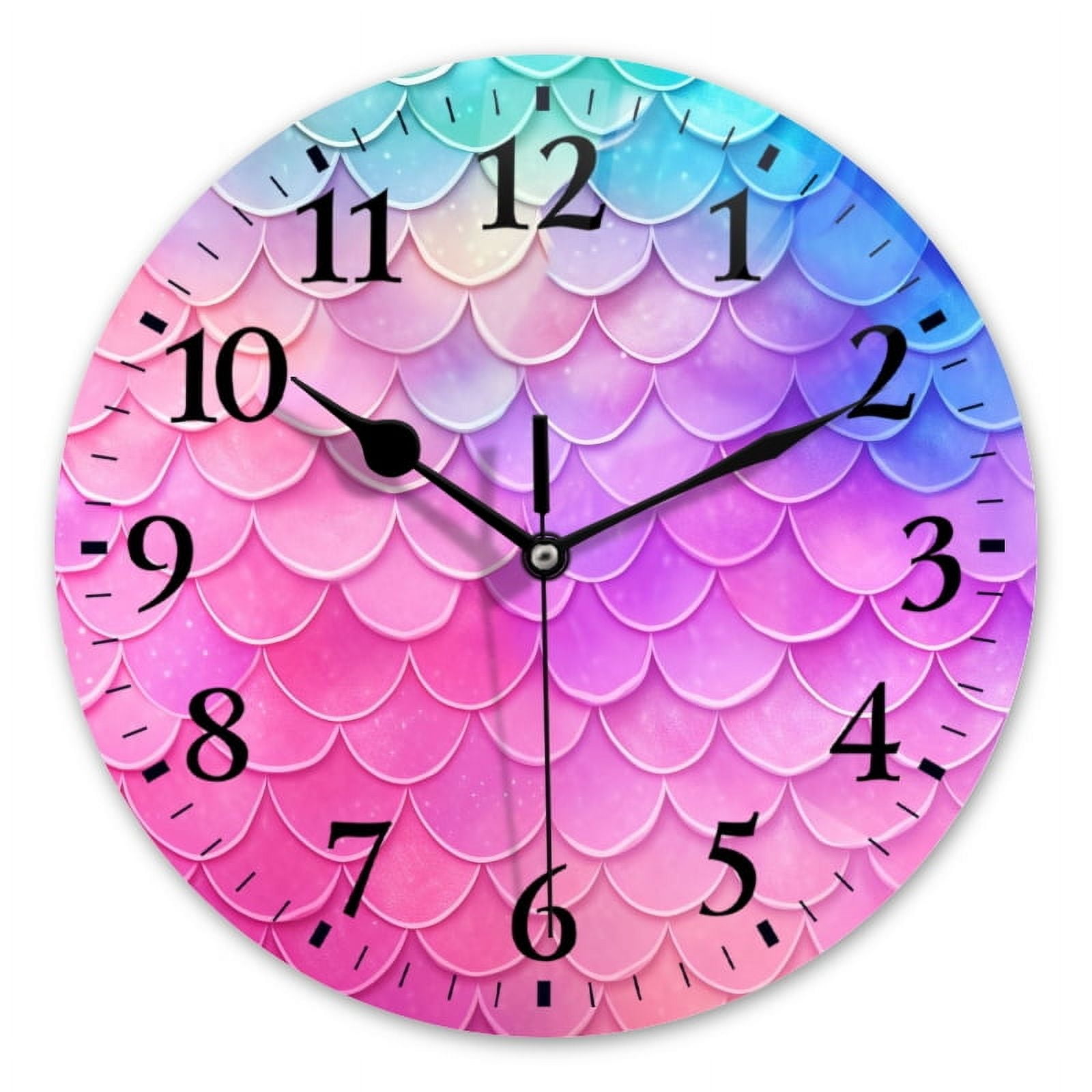 Battery Operated Analog Wall Clocks Non-Ticking Silent Modern Clock ...