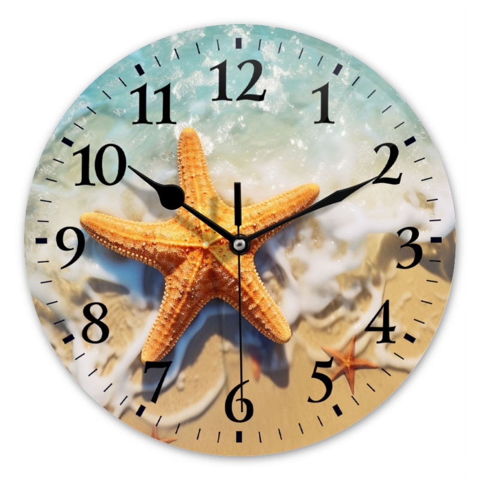 Battery Operated Analog Wall Clocks Non-Ticking Silent Modern Clock ...